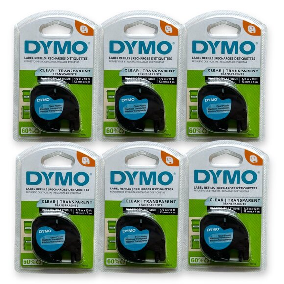 Dymo | Office | Dymo Letratag Lt Label Refills Clear Plastic Label Tape ...